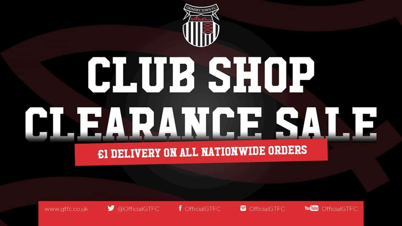 Club Shop Clearance Sale Launched - Grimsby Town Football Club