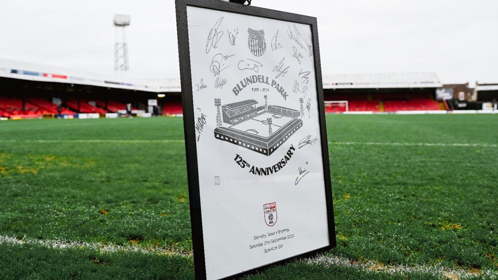 Silent Auction - Signed ‘BP125’ framed poster - Grimsby Town Football Club